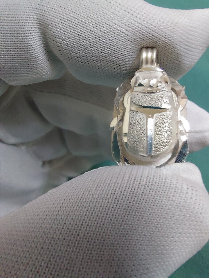 Ancient Egyptian scarab silver 900 pendant | eBay