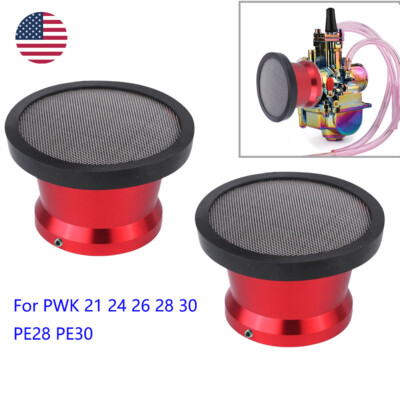 2X Motorcycle 50mm Air Filter Horn Cup Velocity Stack For PWK 24 26 28 ...