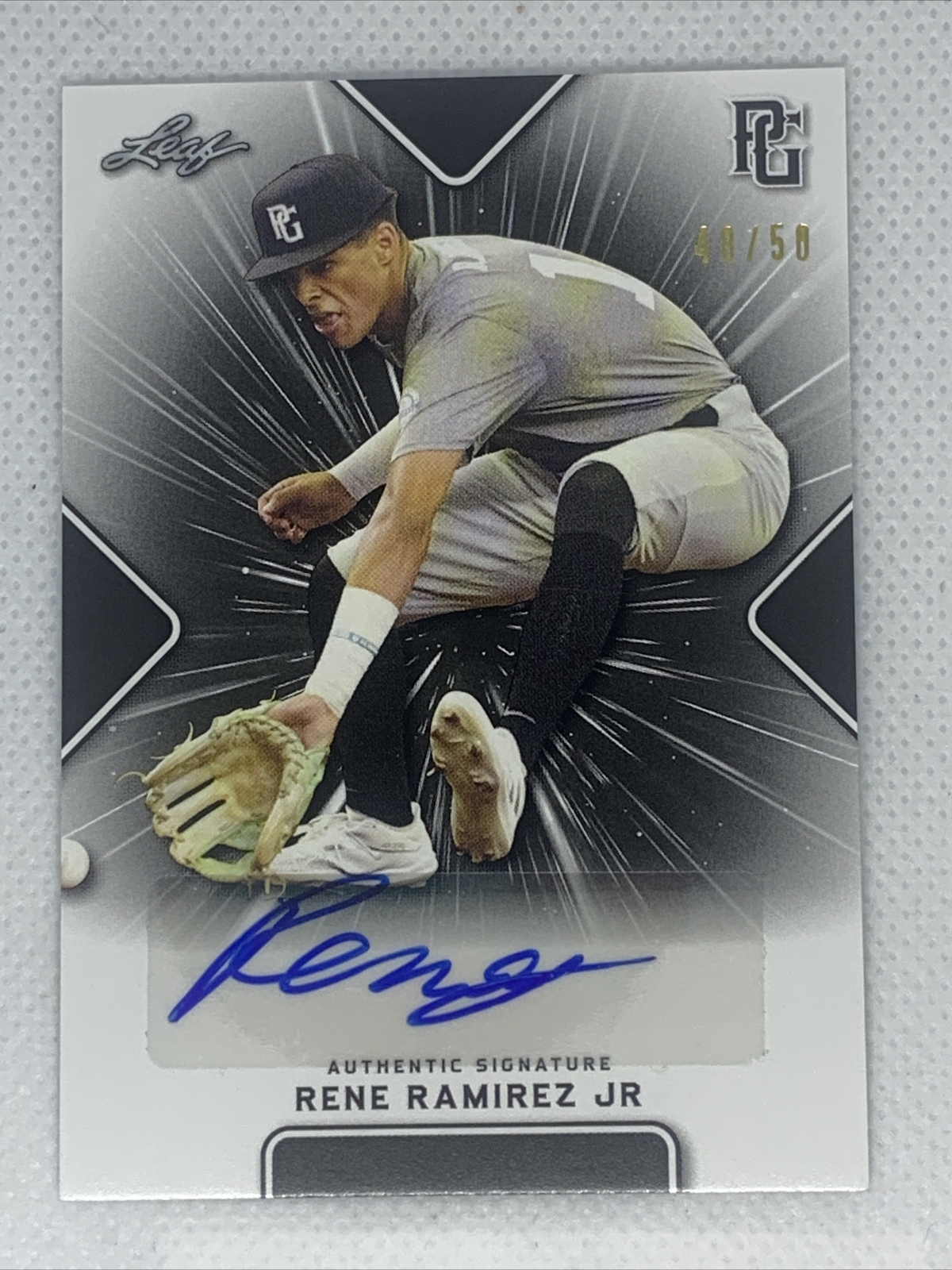 2021 LEAF PERFECT GAME AUTO RENE RAMIREZ JR BLACK PAPER 48/50 | eBay