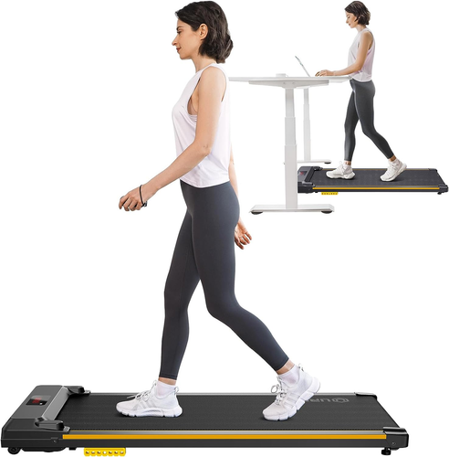 UREVO under Desk Treadmill, Walking Pad,2 in 1 Folding Treadmill with ...