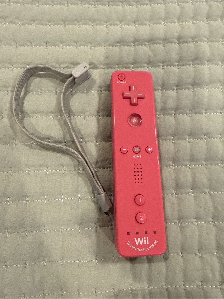 Official OEM Nintendo Wiimote Motion Plus Controller Pink RVL-036 Wii ...