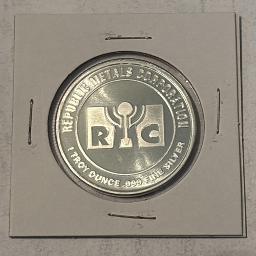 1 Troy Ounce .999 Fine Silver Bullion Republic Metals Corporation Coin ...