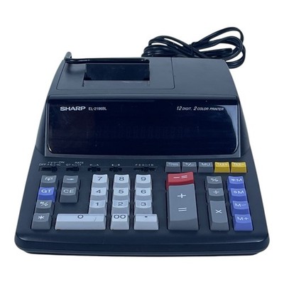 Sharp EL-2196BL Basic Calculator 12 Digit 2 Color Printer 74000017924| eBay