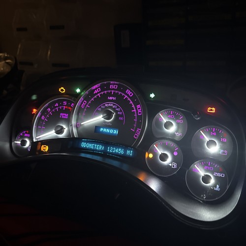 03-05 Chevy/GM Cluster Purple Numbers With White Glow Needles | eBay