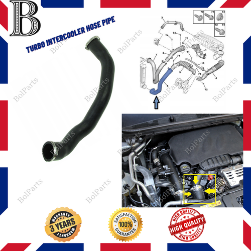 Turbo Intercooler Hose Pipe for Peugeot 308 508 3008 1.2 THP 1.6 HDI ...