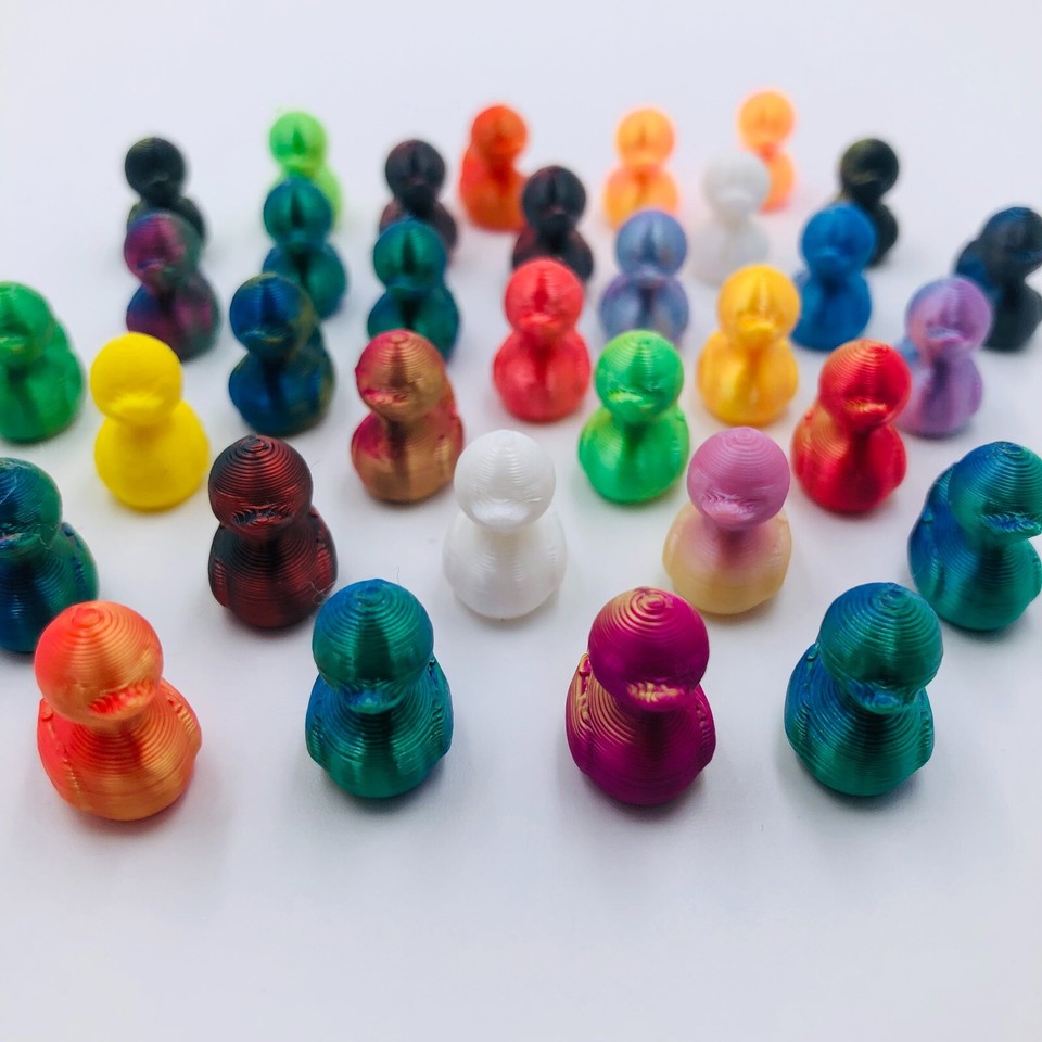 20pc 3D Printed Ducks Multicolored Cute Duckies Toy Decor Gift ...