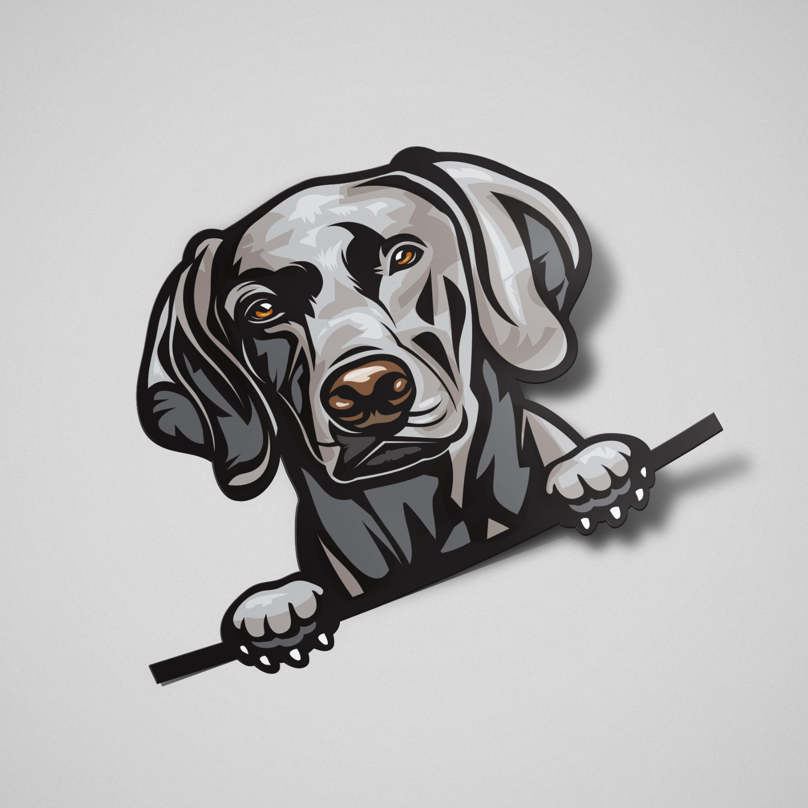 Weimaraner Dog Peeker Windshield Windscreen Laptop Sticker Decal 117mm ...