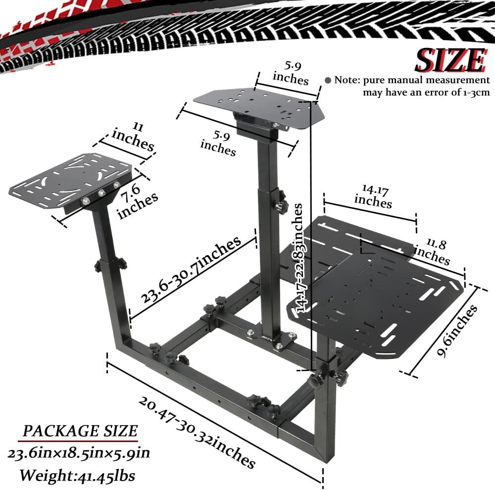 Supllueer Flight Sim Stand with 3 Multiple Shift Lever Panels Fit ...