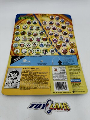 TMNT Vintage Cardback only Hot Spot Turtles Bio File Card Unpunched ...