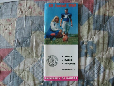 1969 KANSAS JAYHAWKS FOOTBALL MEDIA GUIDE Yearbook JOHN RIGGINS Program ...