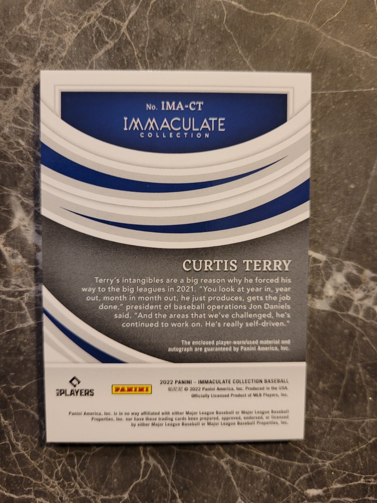 2022 Immaculate #IMA-CT Curtis Terry RC /99 RPA PATCH AUTO # MATCH | eBay
