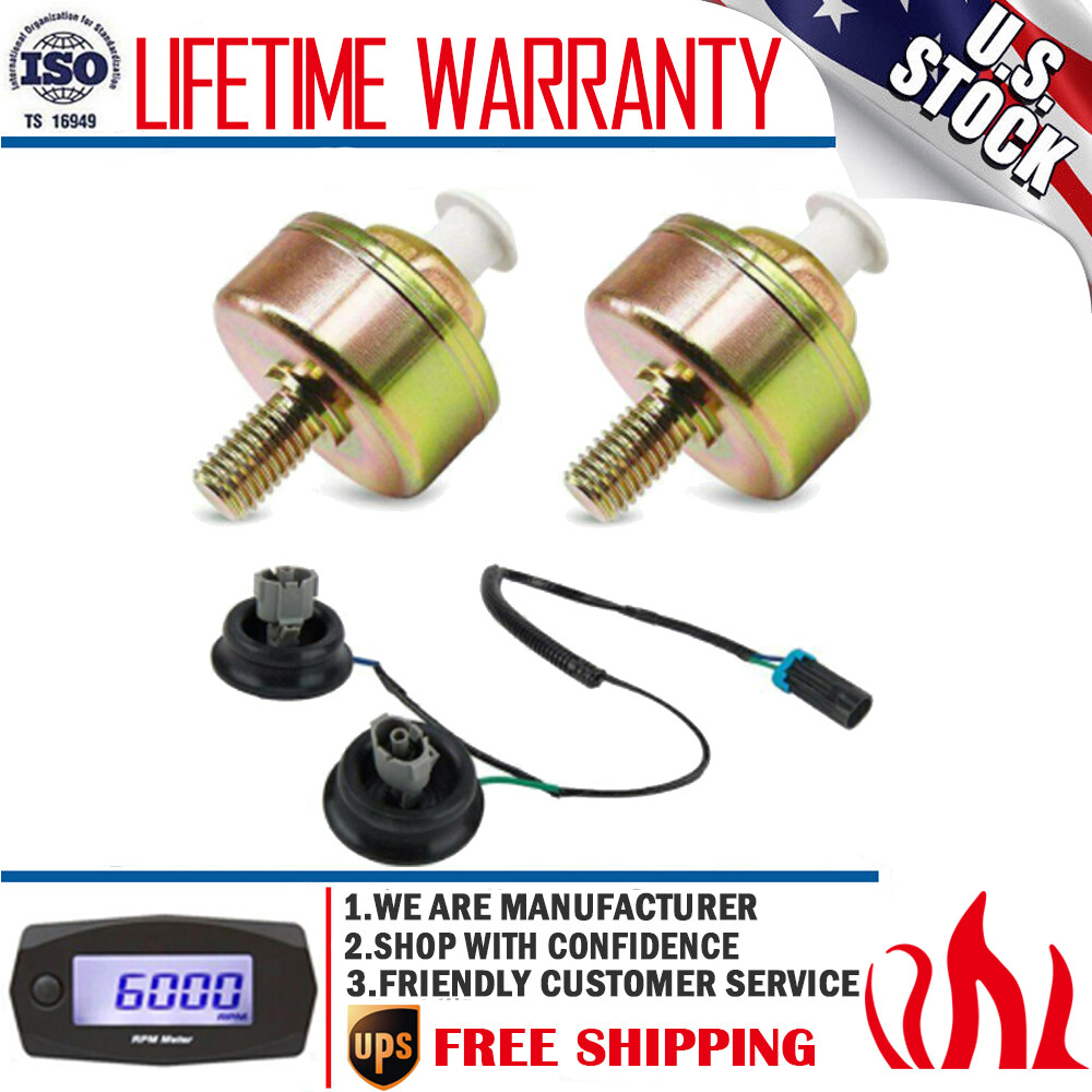 2Pcs Knock Sensor For GM LS1 LQ4 LQ9 6.0 5.3 5.7 Knock harness 12601822 ...