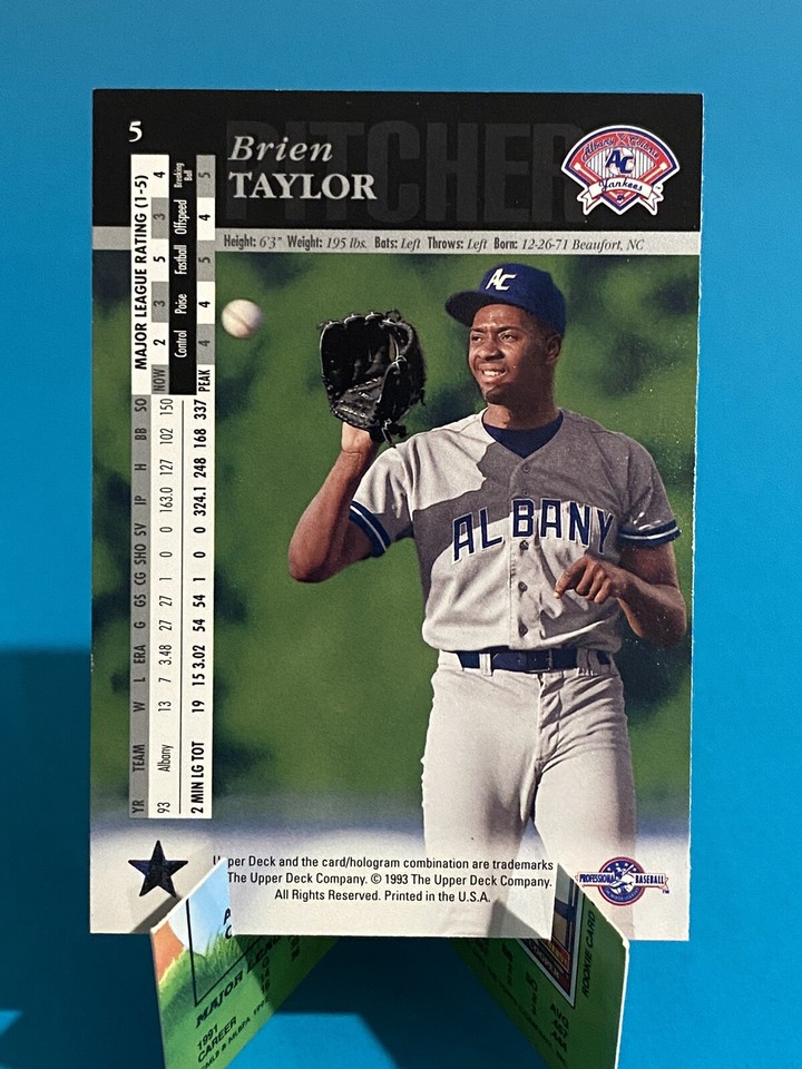 1994 Upper Deck Minors #5 Brien Taylor New York Yankees Baseball Card ...