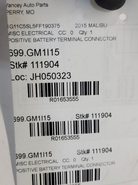 2014 13 15 Chevrolet Malibu Battery Terminal OEM 23190409 for sale ...