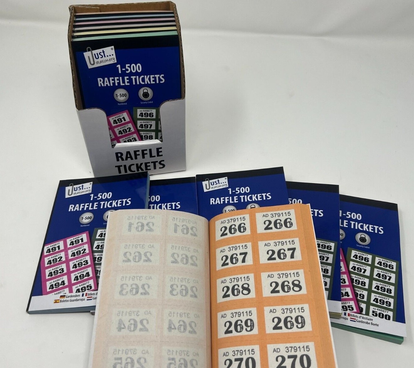 Raffle Cloakroom Tickets 400, 500, 800, 1000 Books Tombola Draw Jumbo ...