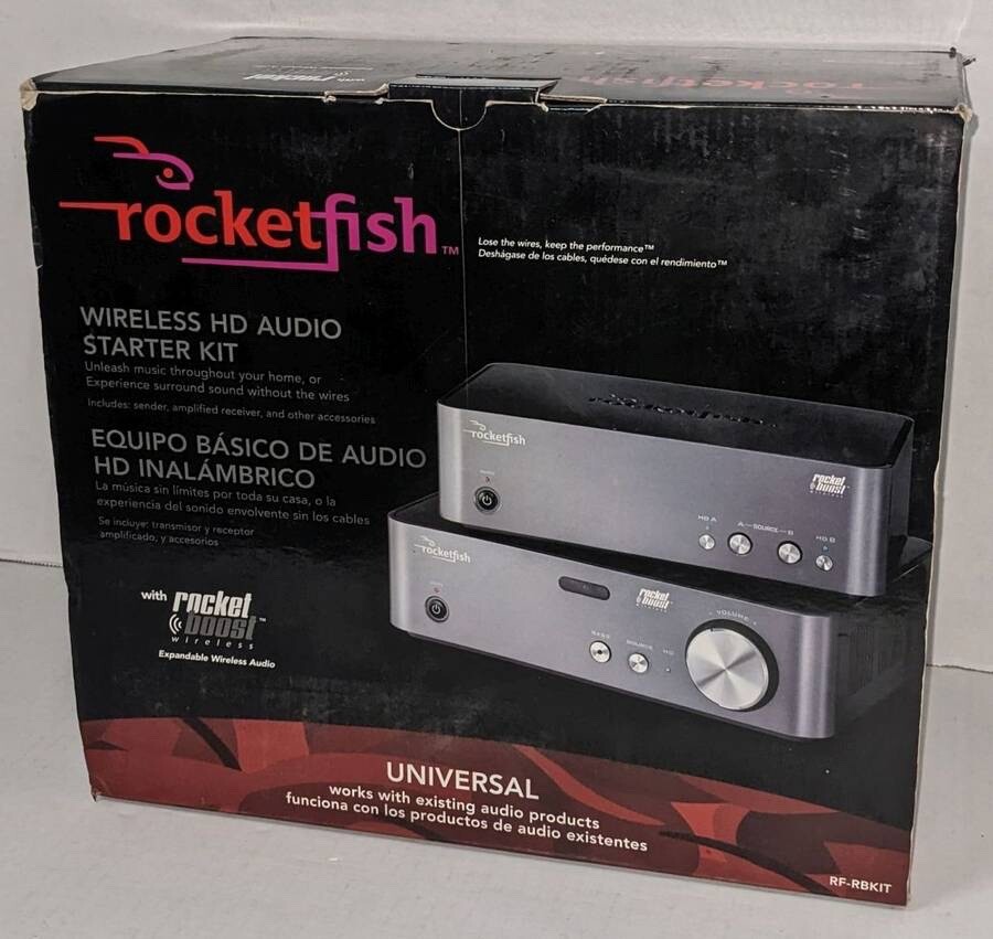 Rocketfish Rocketboost Wireless Speaker Audio Starter Kit Rf-rbkit for ...
