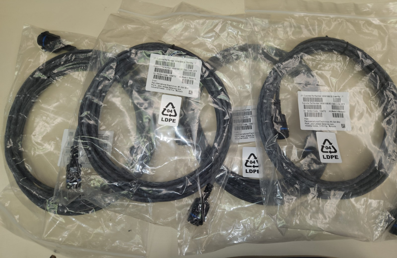 LOT of 4 APX Mobile Control Head Cables HKN6169B 17 foot. | eBay