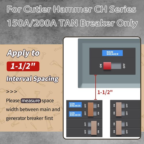 Square D HOMCGK2C Homeline Cover Generator and Breaker Interlock Kit ...