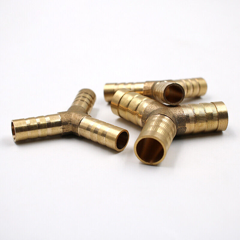 BRASS T Y JOINER Various Piece Fuel Hose Gas Joiner TEE CONNECTOR ...