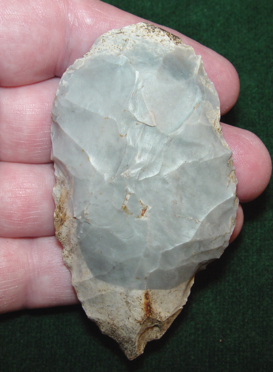 Native American Indian Paleolithic or Early Archaic 3 3/8" Ovoid Knife ...