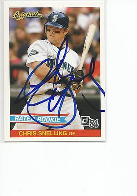 CHRIS SNELLING Autographed Signed 2002 Donruss card Seattle Mariners ...