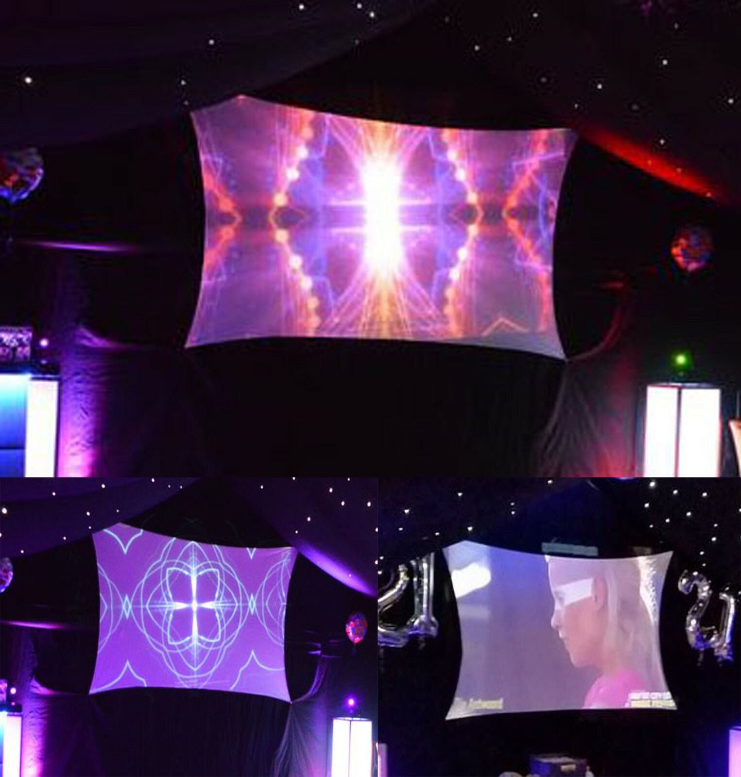 Spandex stretch projection screen garden cinema . various sizes ...