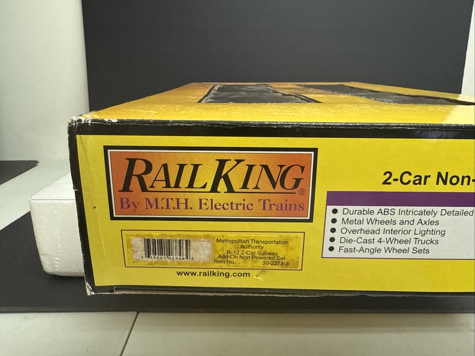 MTH 30-2373-3 MTA R-12 2-Car Subway Add-On Non Powered Set | eBay