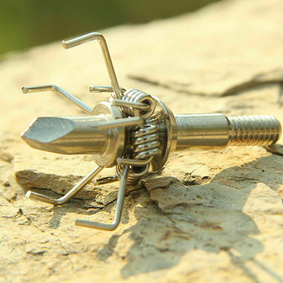 12Pcs 100Grain Small Game Broadheads Judo &Hammer Arrow Tips Screw-in ...