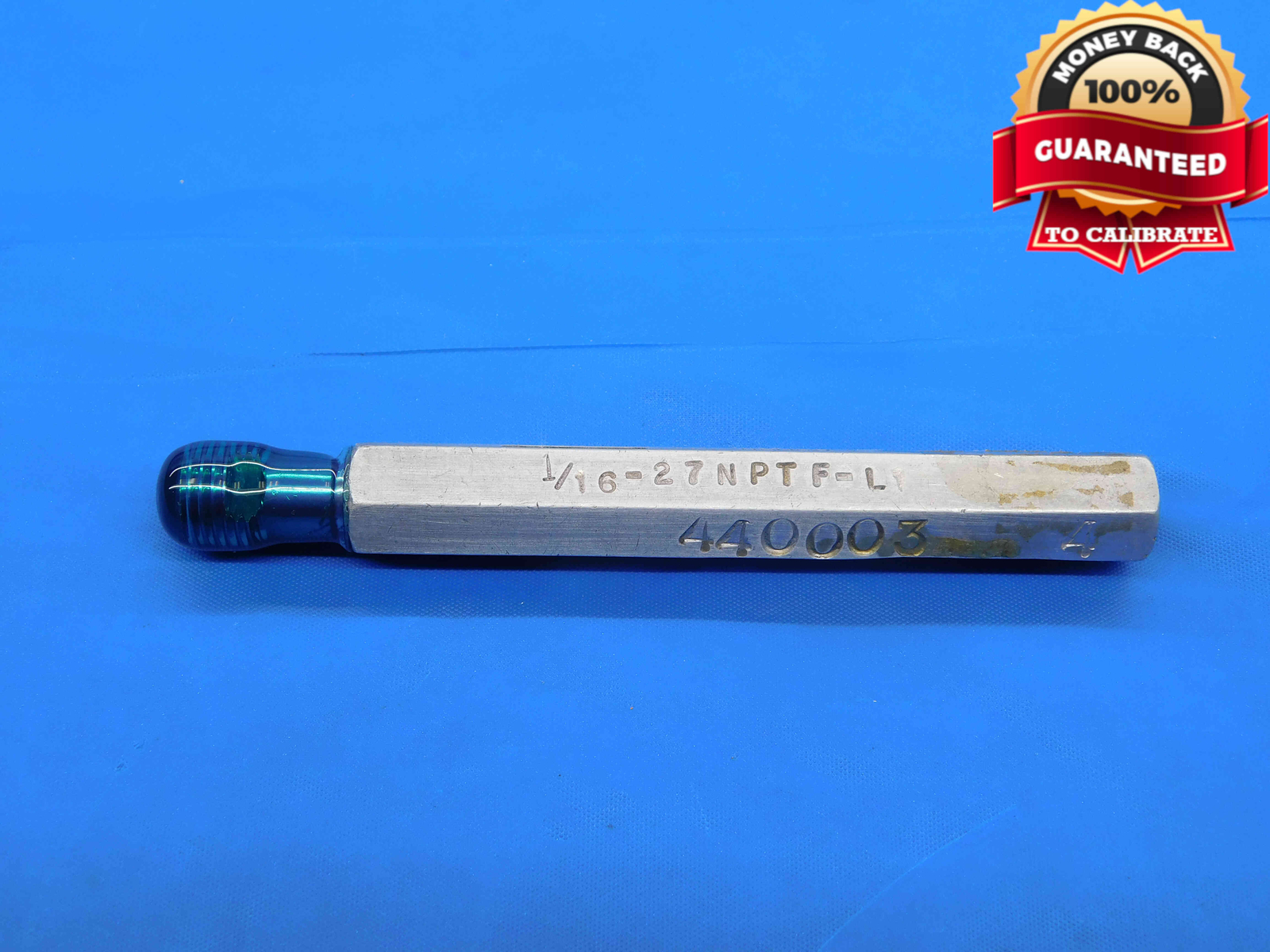 1/16 27 NPTF L1 PIPE THREAD PLUG GAGE .0625 N.P.T.F. DRYSEAL TAPER ...
