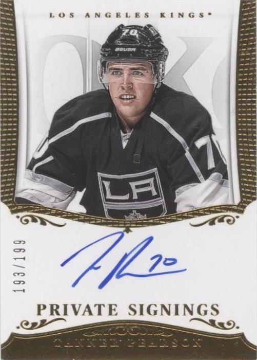 2013-14 Panini Dominion - Private Signings Tanner Pearson #PS-TP /199 ...