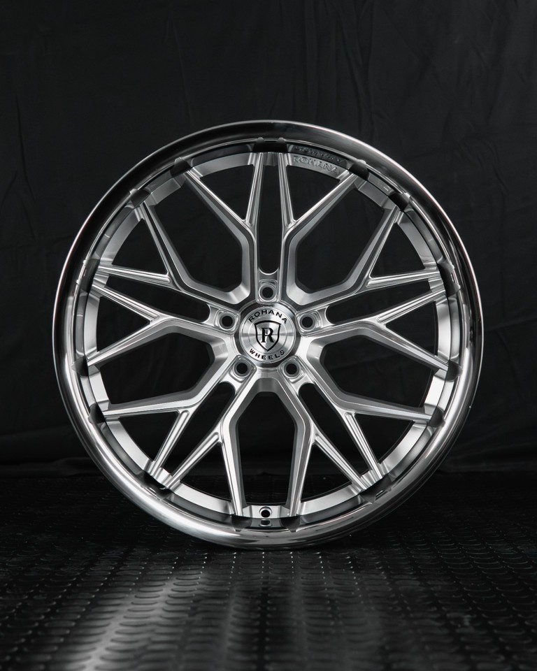 19 20 ROHANA RFC3 WHEELS for CORVETTE C8 Z51 STINGRAY Silver Polished ...