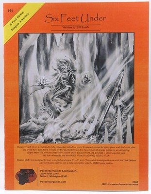 D&D 1e Six Feet Under OSRIC RPG Bill Barsh Pacesetter | eBay