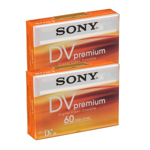 2 x Sony 60 Minute Premium Mini DV Cassette Tape, DVM60PR4 | eBay