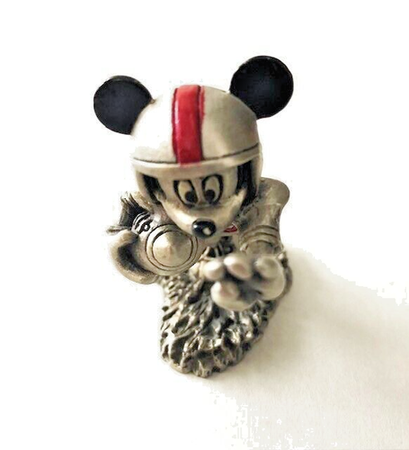 Disney Mickey Mouse Pewter football player running for touchdown | eBay