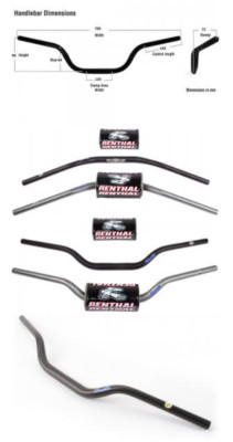RENTHAL HANDLEBAR 814-01-TT FATBAR TITANIUM KAWASAKI KFX 450 08 ...