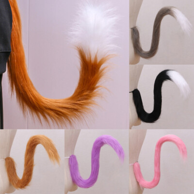 Anime Cosplay Costume Party Long fur Neko Kitty cat ears cat tail ...