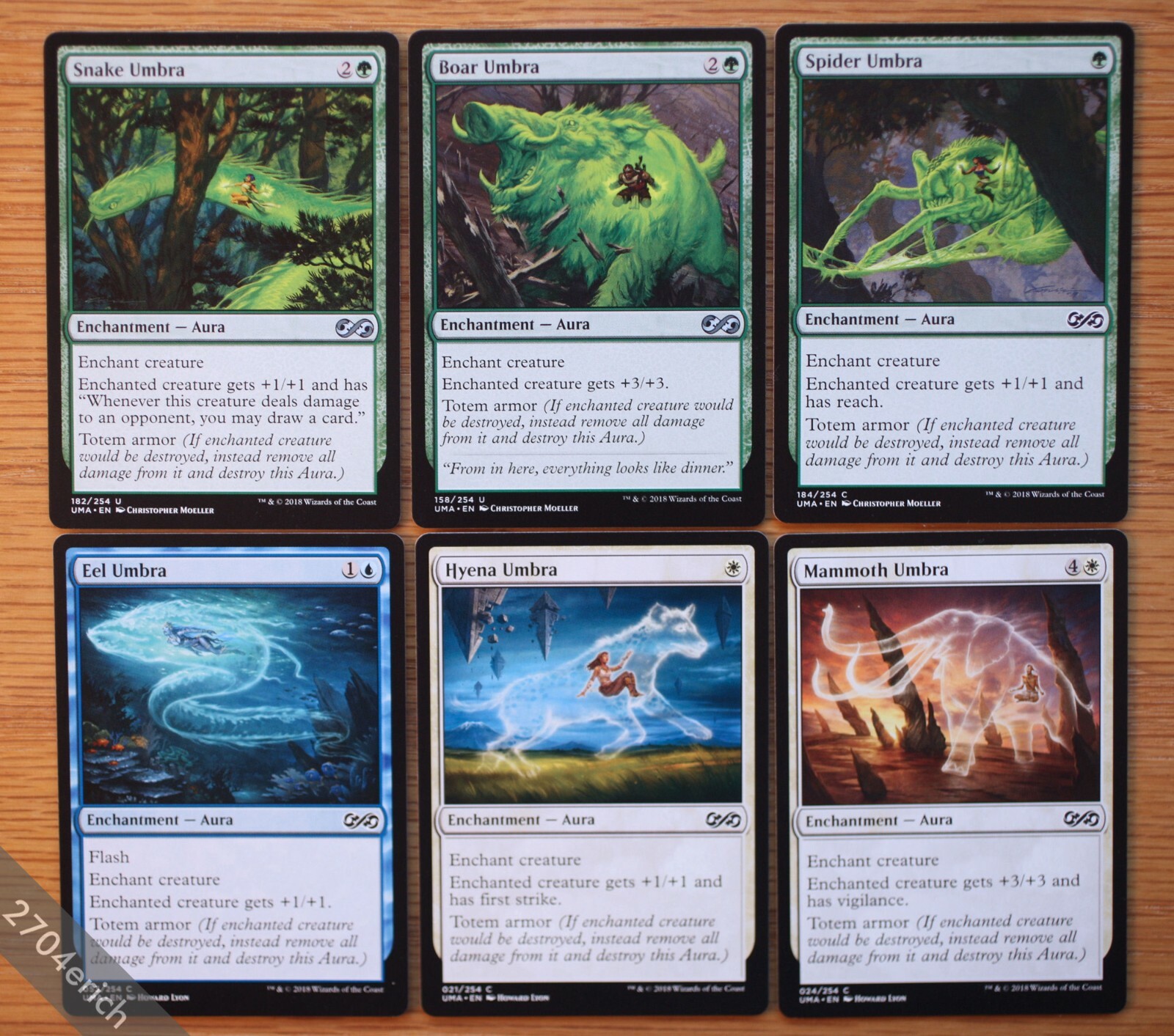 Set of 6 Umbra Totem Armor Enchantments *Unplayed NM* (MTG Hyena ...