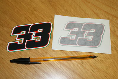 Marco Melandri Race Number 33 Decal 2014 (Pair) | eBay UK