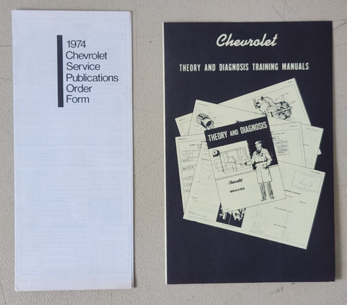 1974 Chevrolet Helm Inc Order Forms Service Publications Training ...