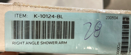 Kohler K-10124-BL Right-angle Shower Arm and Flange - Matte Black for ...