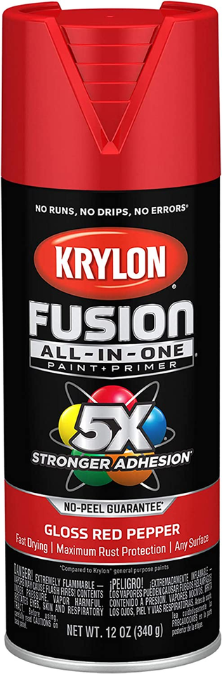 12 Oz Krylon K02720007 Red Pepper Fusion All-In-One Paint & Primer ...