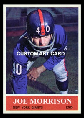 Joe Morrison New York Giants Custom Made Football Art Card | eBay