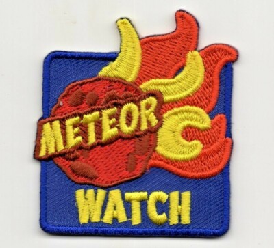 METEOR WATCH Iron On Patch Outer Space Science | eBay