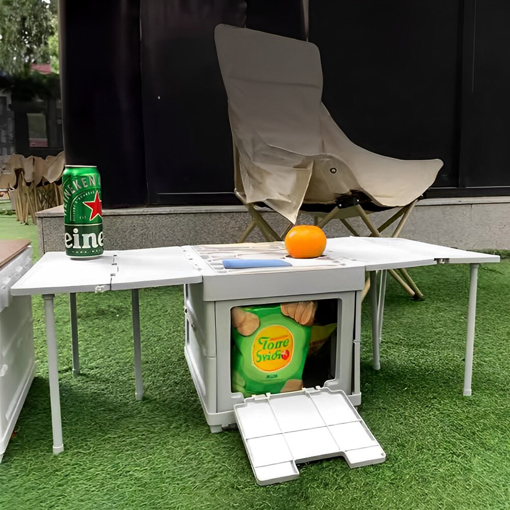 Collapsible Folding Camping Storage Box Outdoor Picnic Crate Expanding ...