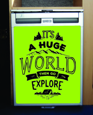 Waeco CRX50 Vinyl Fridge Sticker Wrap Print - Go Explore Green | eBay UK