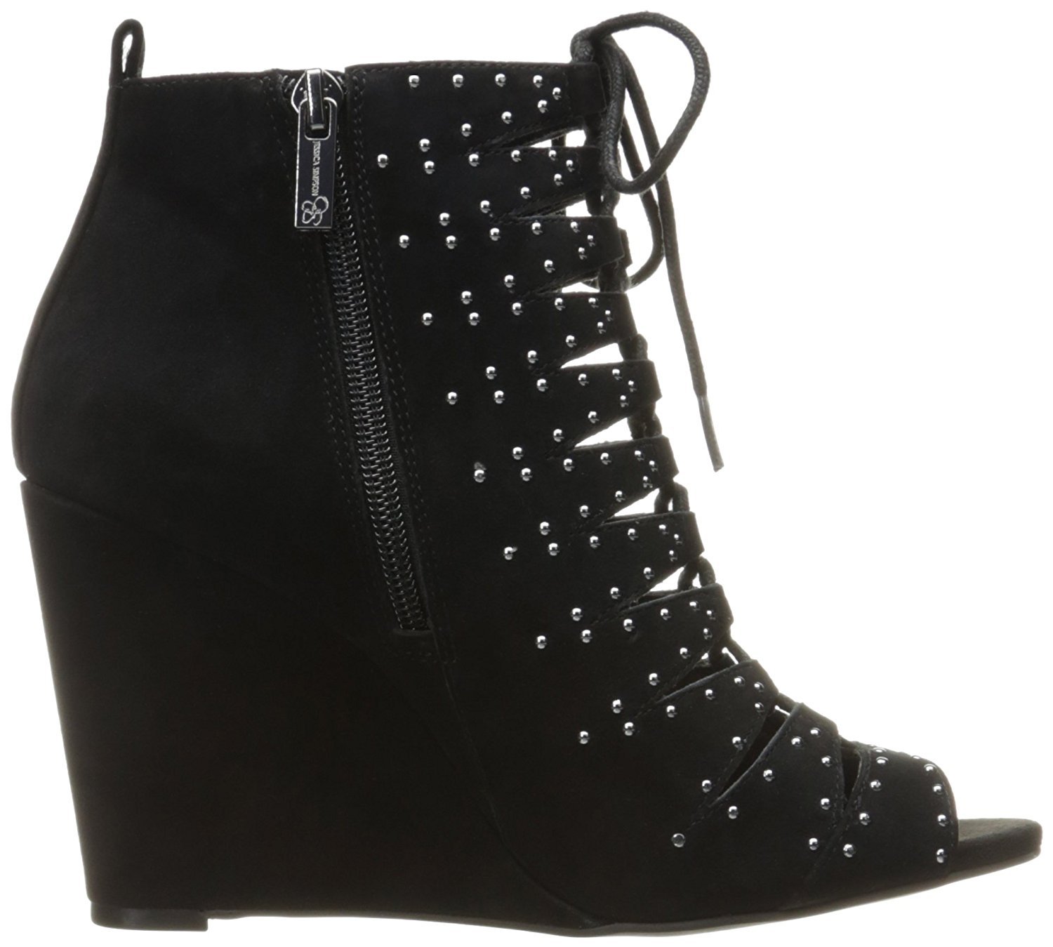 Women Jessica Simpson Barlett Open Toe Lace Up Wedge, Mult Sizes Black ...