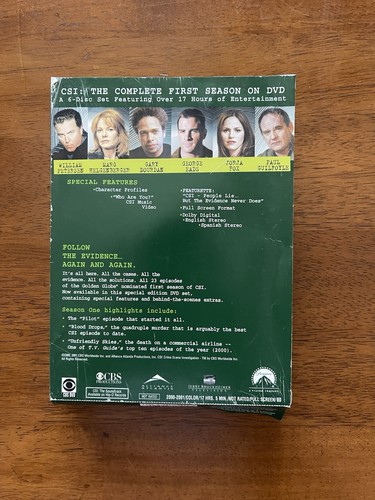 CSI:Crime Scene Investigation The Complete First Season On DVD | eBay