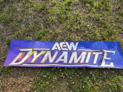 AEW ALL ELITE WRESTLING DYNAMITE VINYL “REPLICA” RING APRON BANNER 2’x8 ...