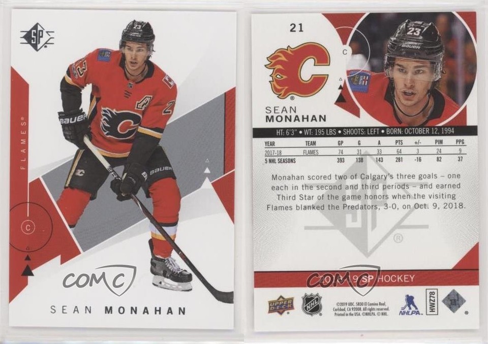 2018-19 SP Retail Sean Monahan #21 0f4 | eBay
