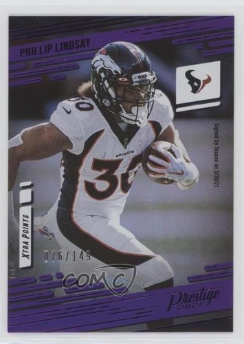 2021 Panini Prestige Xtra Points Premium Purple /149 Phillip Lindsay ...